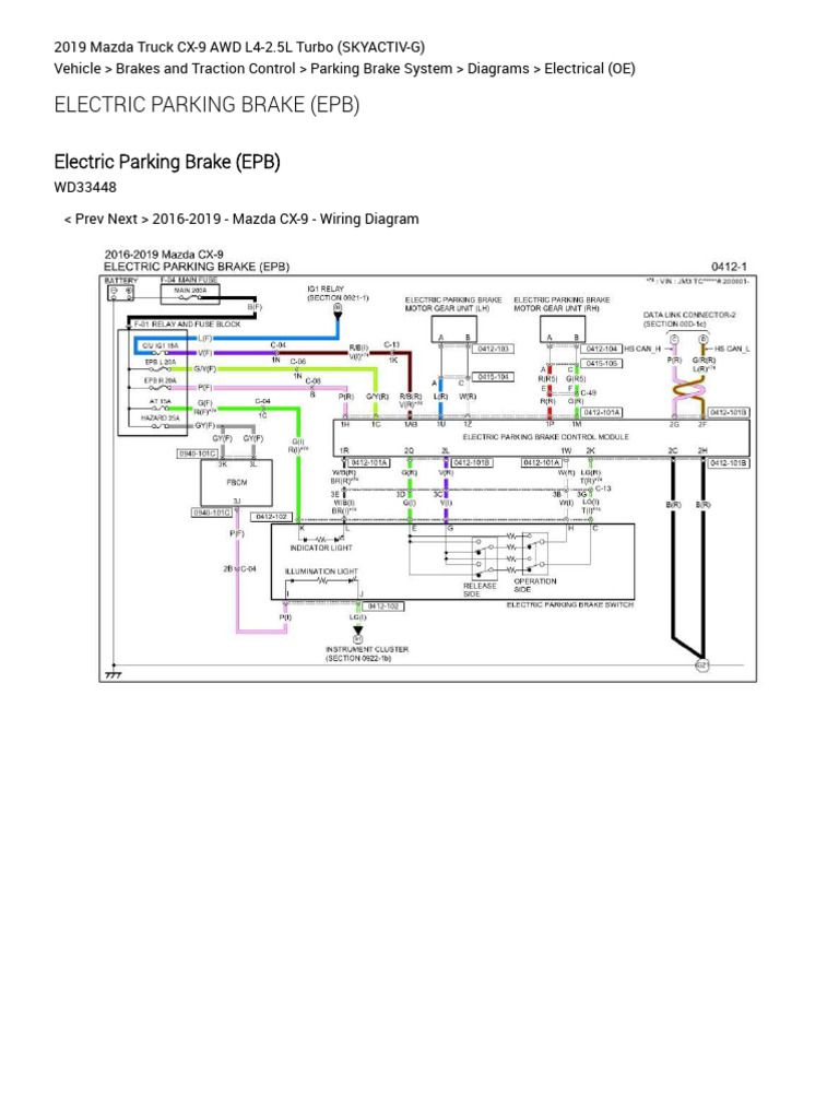Electric Parking Brake (EPB) (Parking Brake System) | PDF