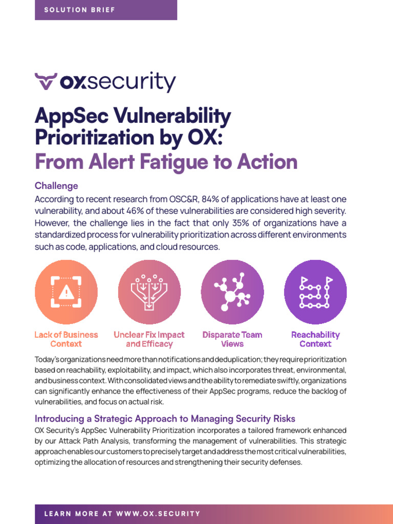 (Ox Security) AppSec Vul Prioritzation | PDF | Computer Security | Security