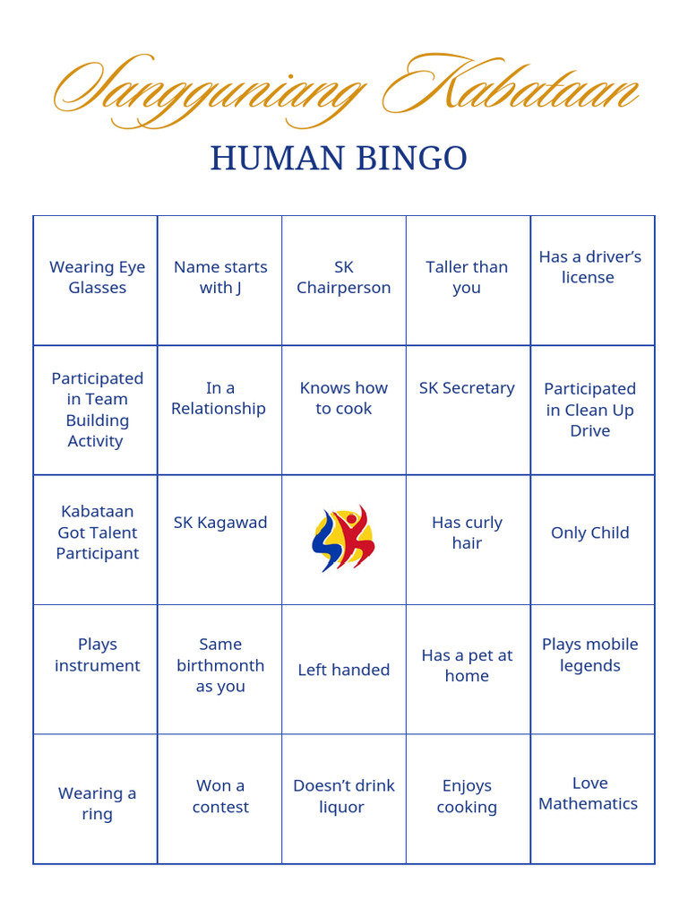Blue and Gold Graduation Bingo Card PDF | PDF