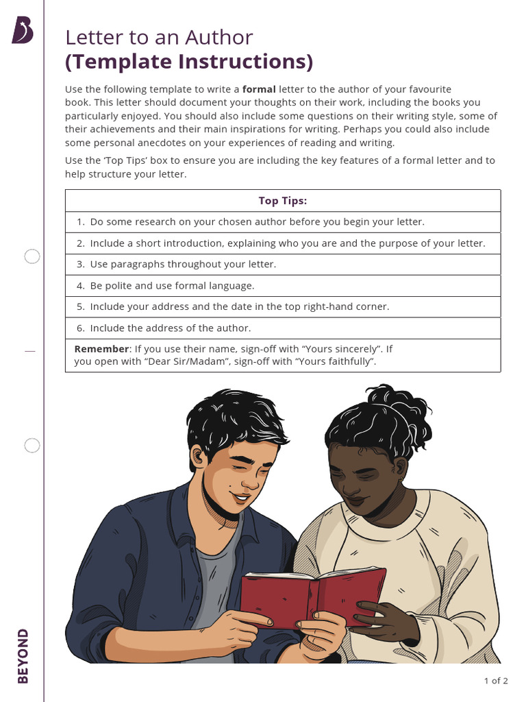 Writing a Letter to an Author | PDF