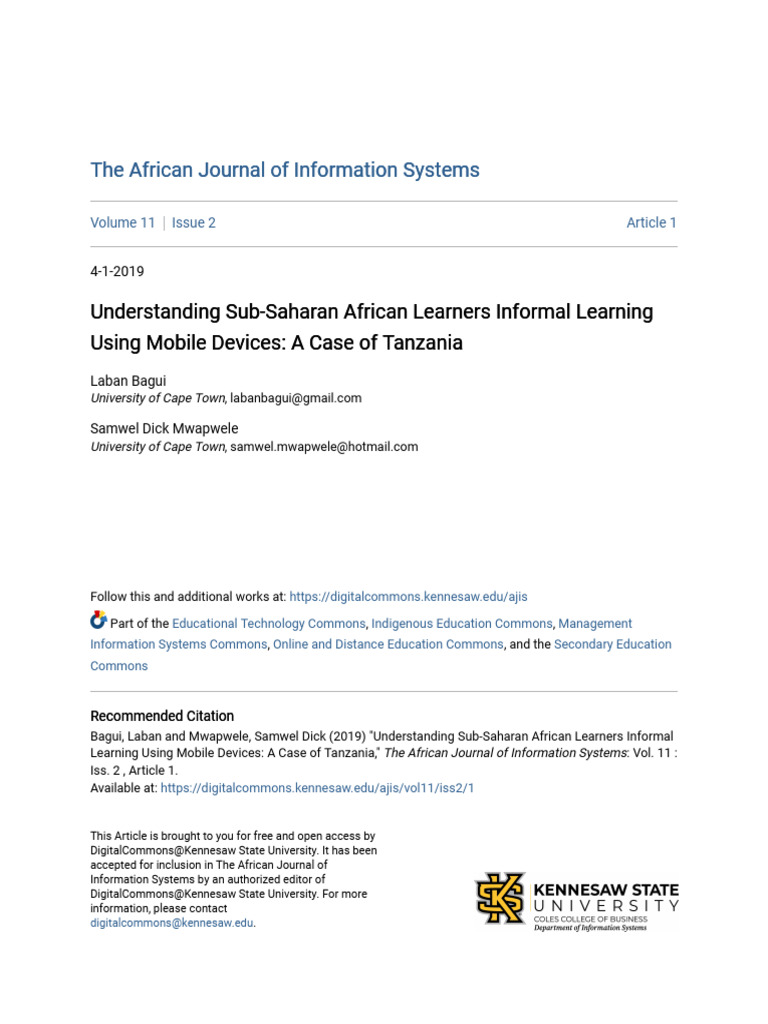 Understanding Sub Saharan African Learne | PDF | Learning | Cognition