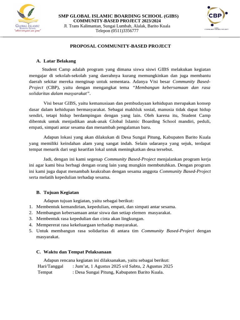 Proposal SCP Vii Boys | PDF