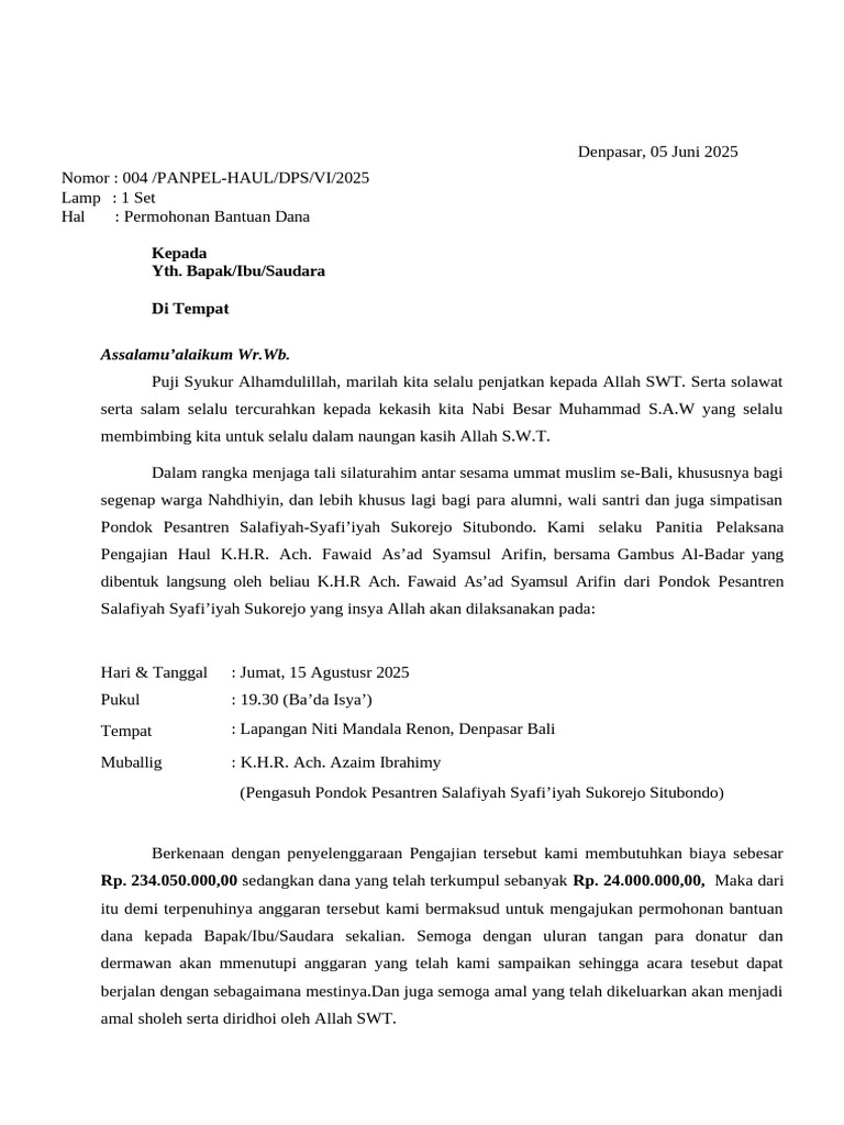 Proposal Askar Denpasar 2025 | PDF