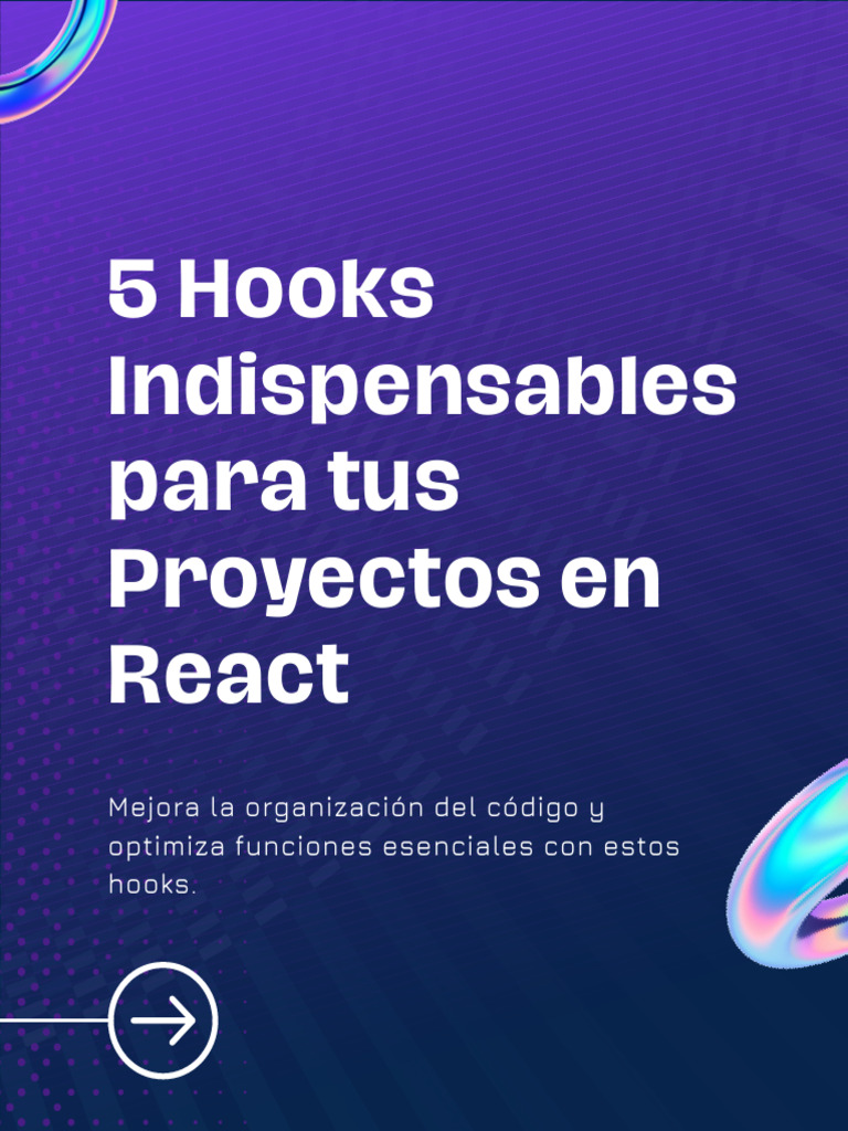 5 Hooks Indispensables para Tus Proyectos en React | PDF