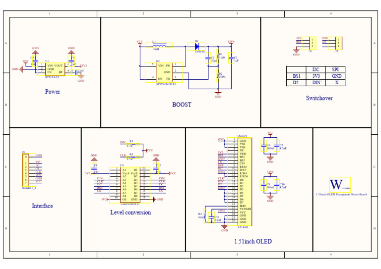 1.51inch OLED Transparent Driver Board Schematic | PDF | Chess | Chess Theory