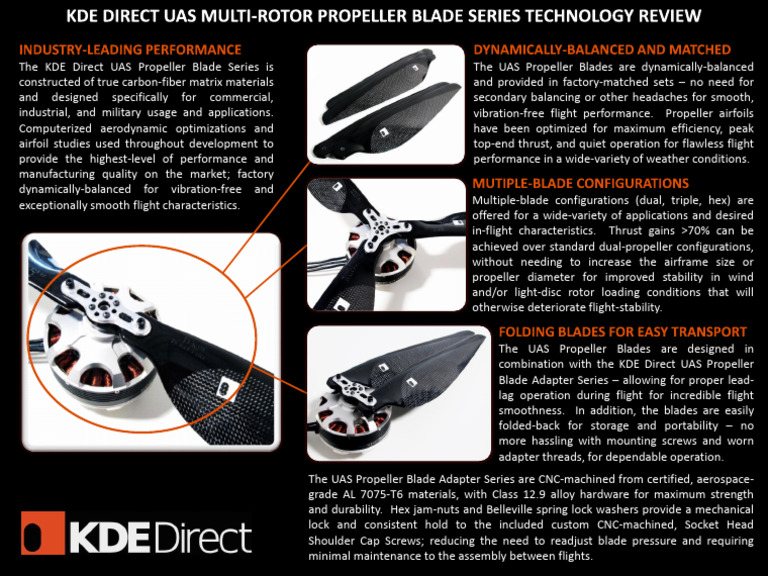 KDE Direct UAS Propeller Blade Series Technology Review | PDF ...