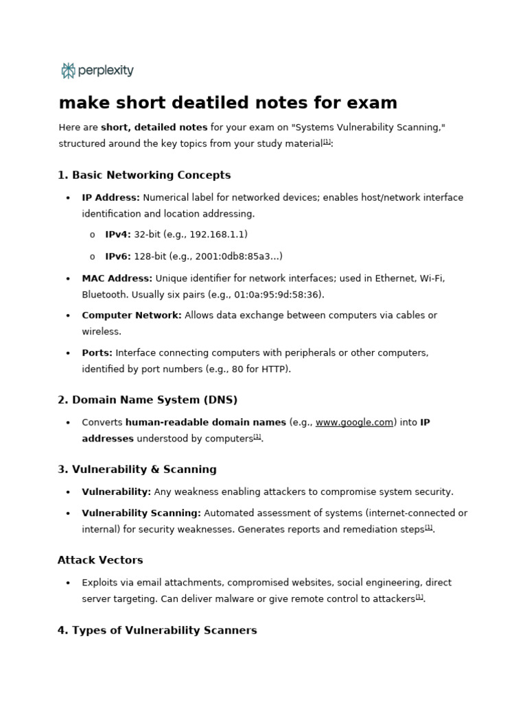 Make Short Deatiled Notes For Exam | PDF | Port (Computer Networking ...