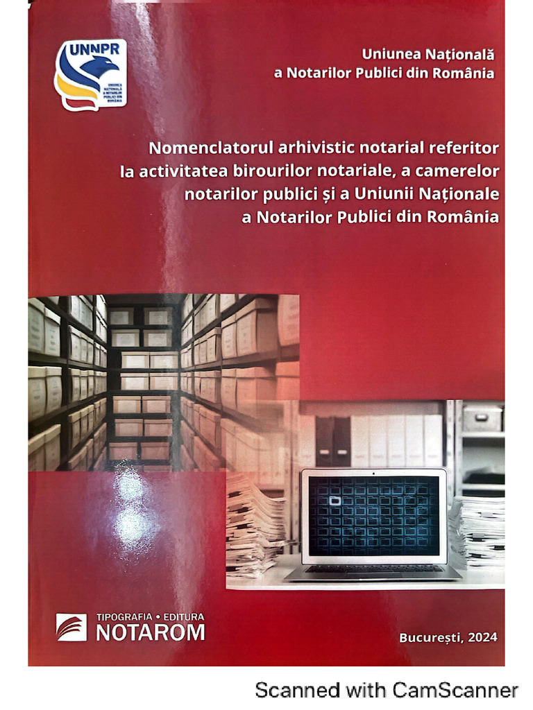 Nomenclator Arhivistic Notarial | PDF