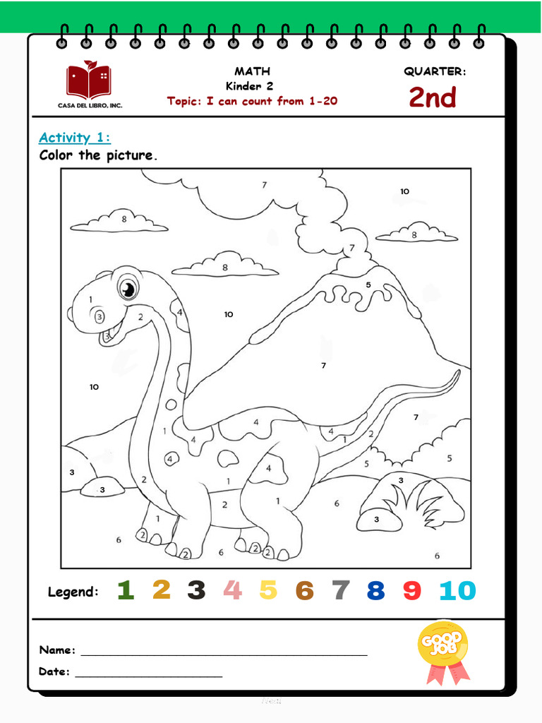 Counting 1-20 Worksheet for Kids | PDF