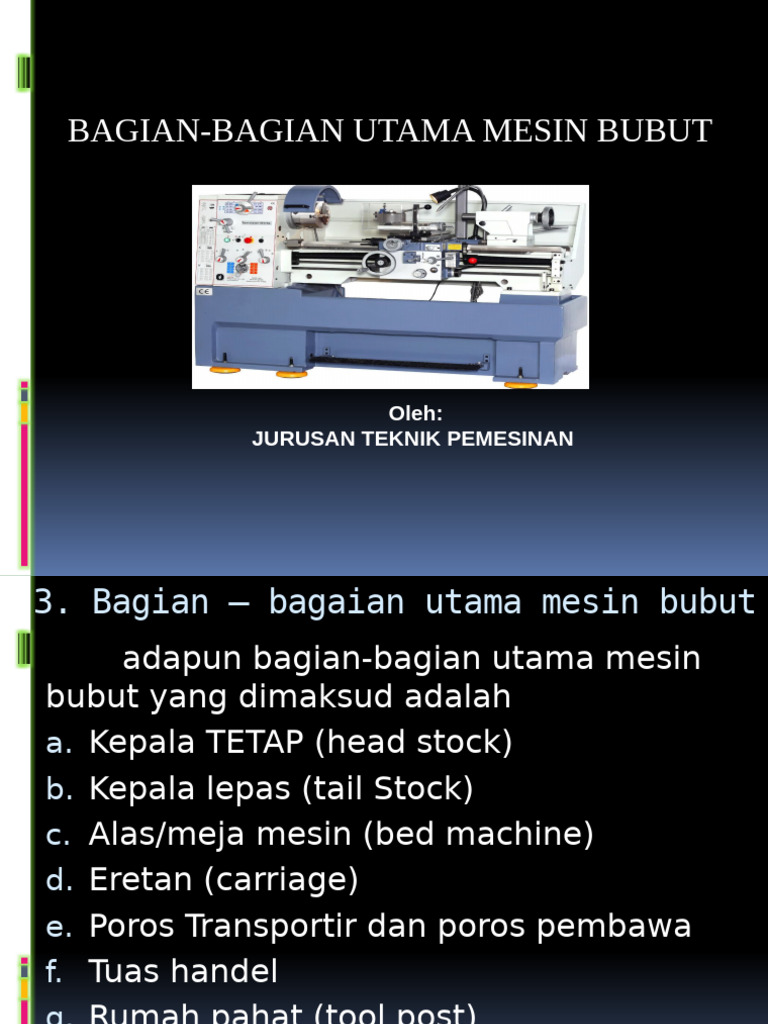 Bagian Mesin Bubut | PDF
