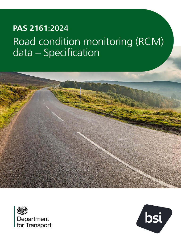 Road Condition Monitoring Specification - PAS - 2161 | PDF | Road