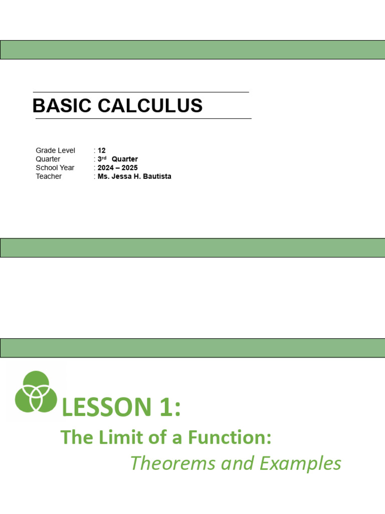 1.1 Limit of A Function | PDF