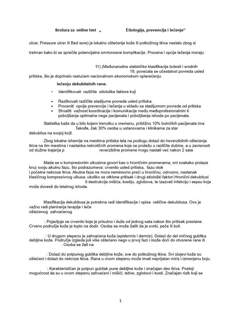 Dekubitus Brosura | PDF