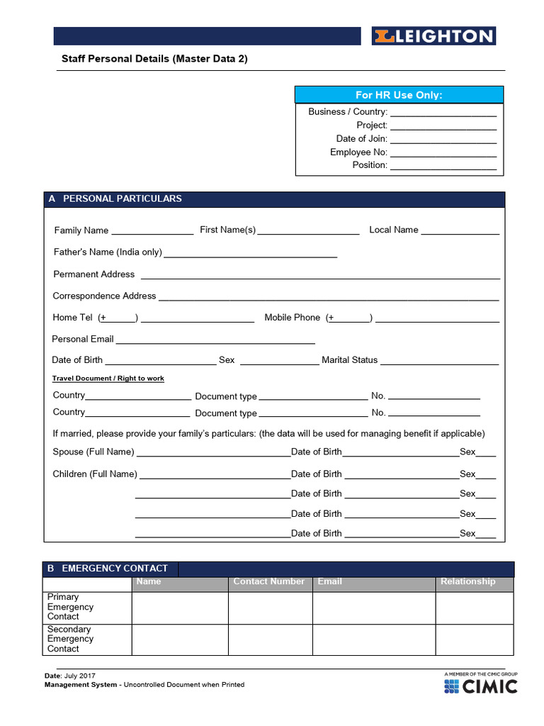 T.02 Employment Application (MD2) - Form | PDF