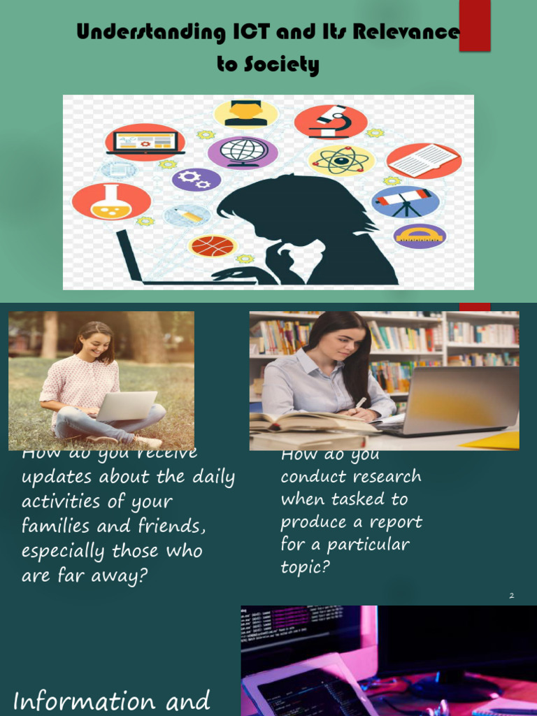 ICT and Its Relevance To Society | PDF | Educational Technology ...
