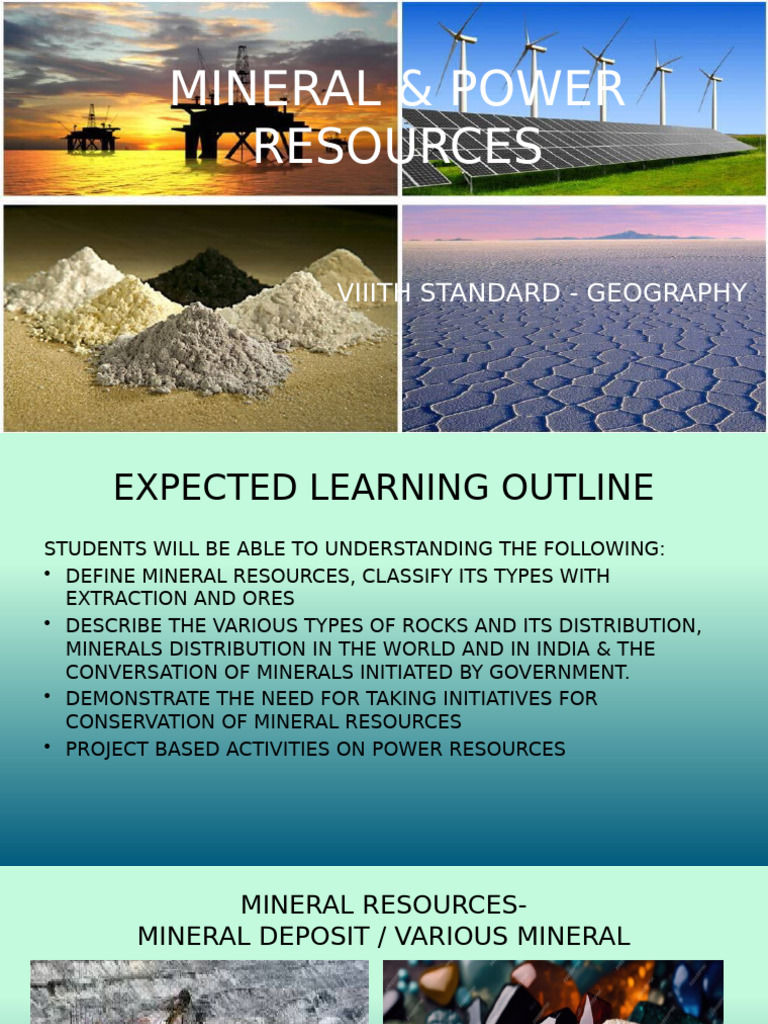 Mineral and Power Resources | PDF