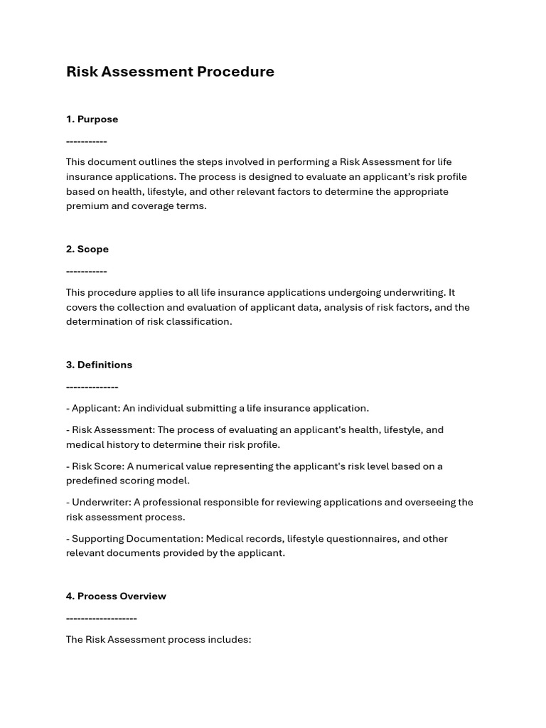Life Insurance Risk Assessment Guide | PDF | Risk | Statistical ...