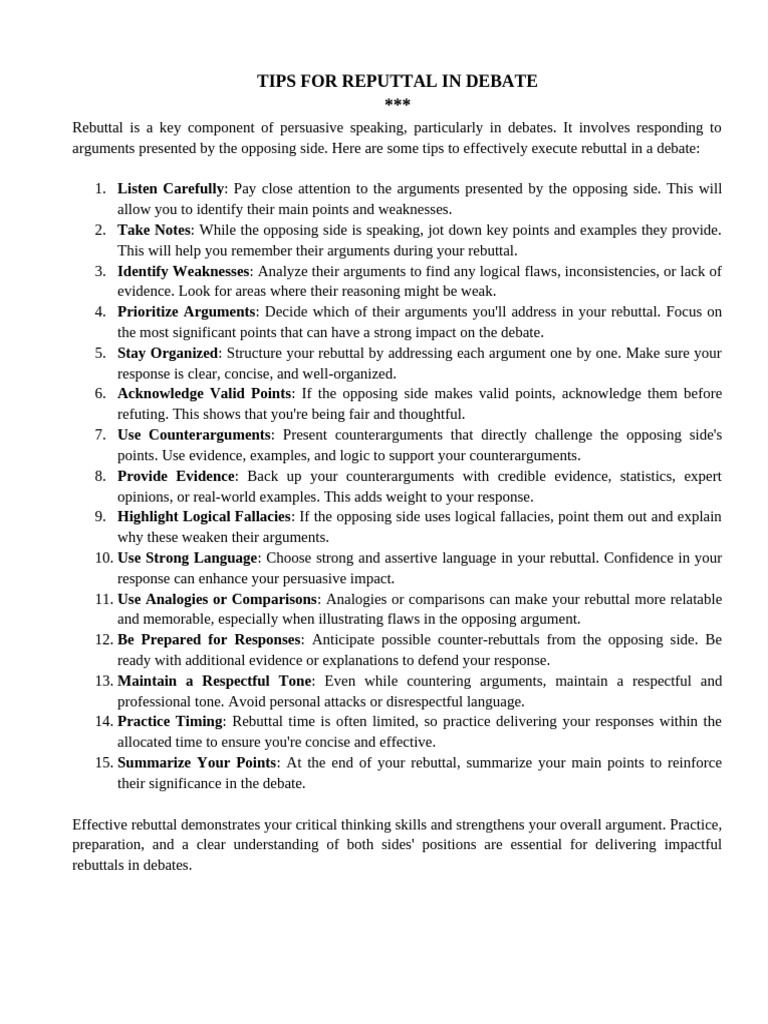 Week 7 - Speaking Skills - Refutation in Argument | PDF | Argument | Fallacy