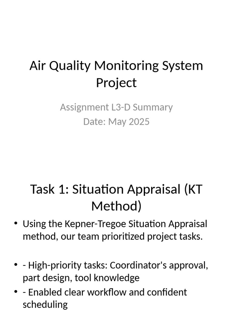 Air Quality Project Presentation | PDF
