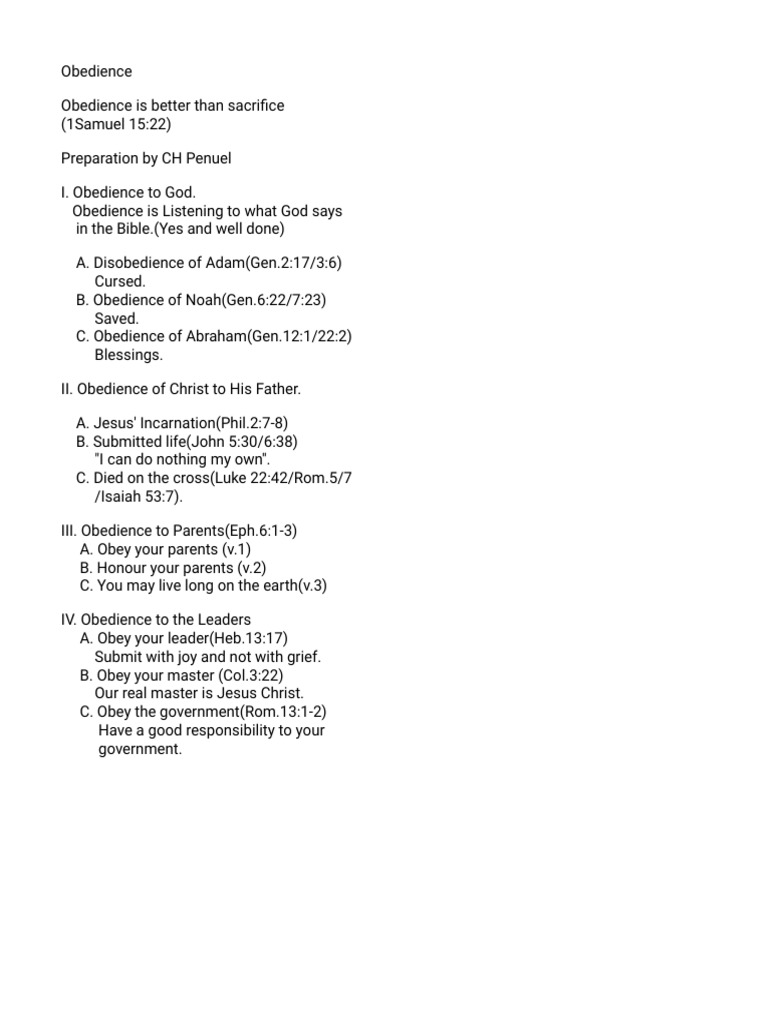 Obedience | PDF
