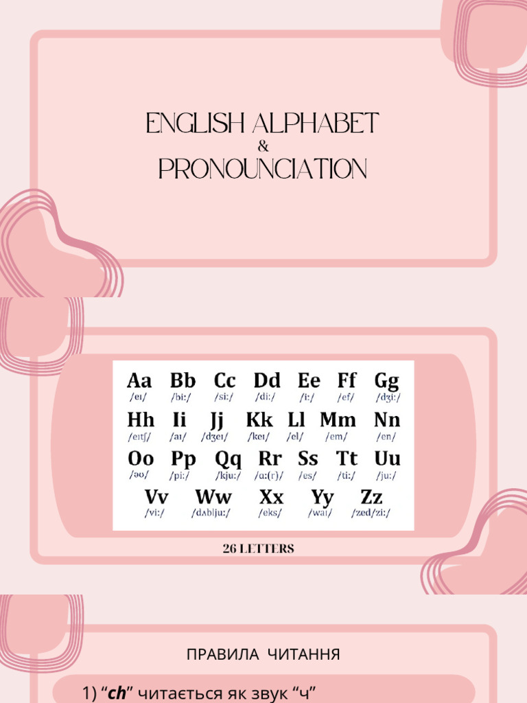English Alphabet Pronounciation | PDF