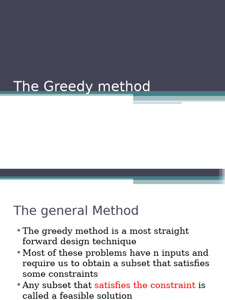 10.the Greedy Method Notes of Alogoritm Analysis and Designing | PDF