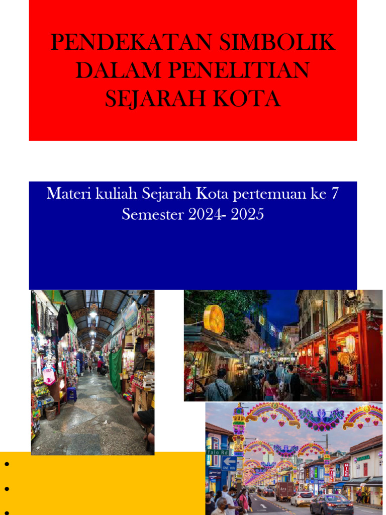 Pendekatan Simbolik Dalam Kajian Sejarah Kota | PDF | Semiotics | Symbols