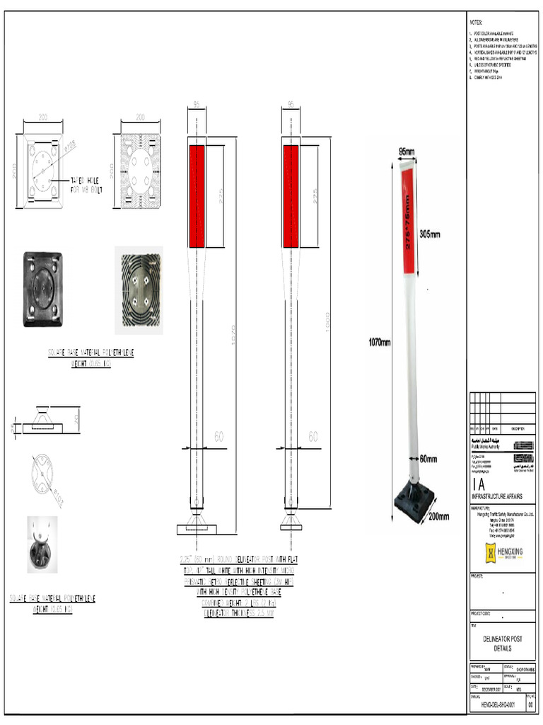Drawing - Delineator Post | PDF