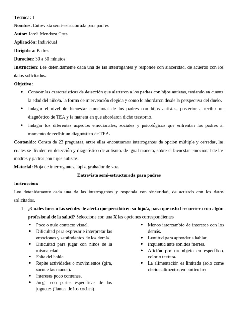 Instrumentos | PDF | Autismo | Las emociones