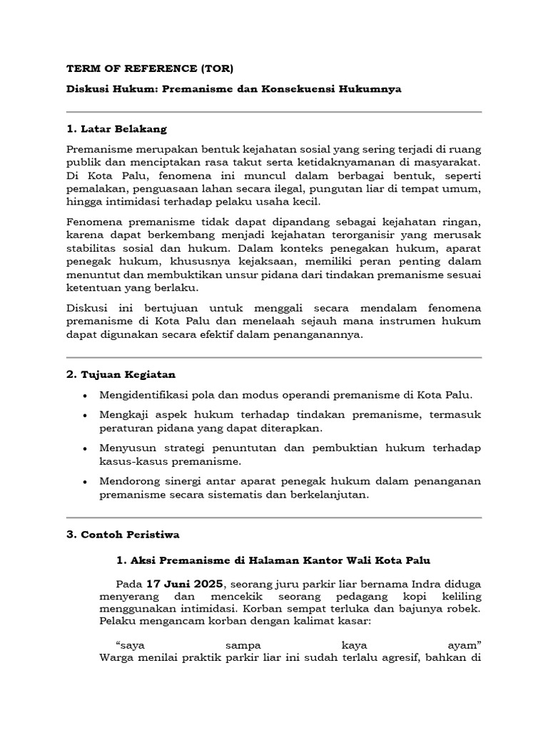 Term of Reference | PDF