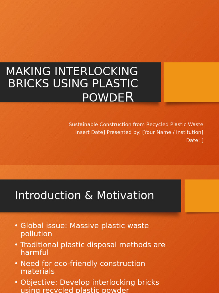 Interlocking Bricks Plastic Powder | PDF | Brick | Plastic