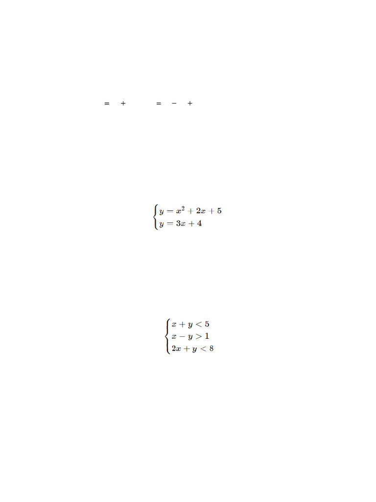 Systems of Advanced Equations and Inequalities | PDF