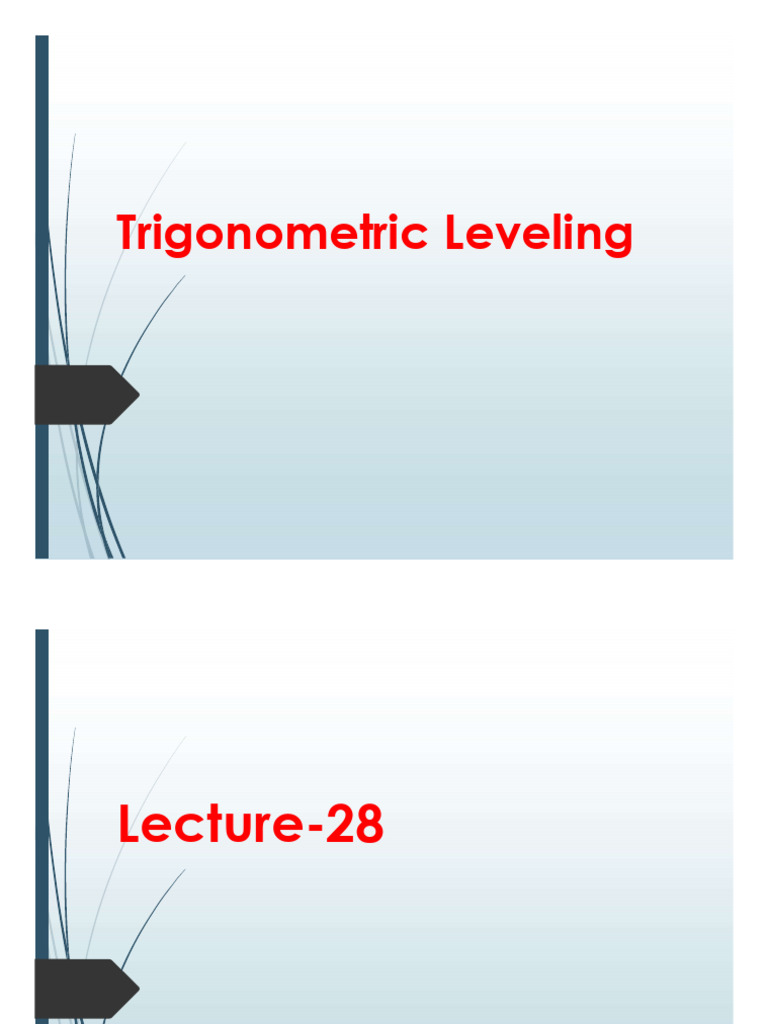 L-29 - CEN 205 - Introduction - Trigonometric Leveling | PDF | Geometric Measurement | Euclidean ...