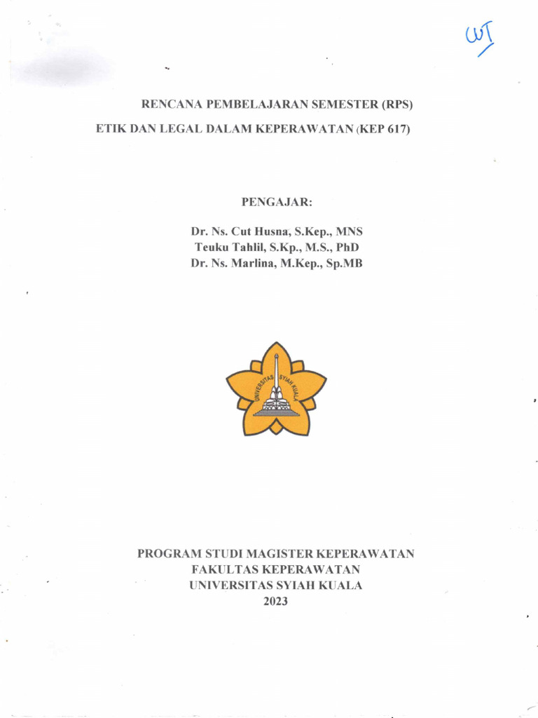 Rps - Etik Dan Legal Dalam Keperawatan | PDF