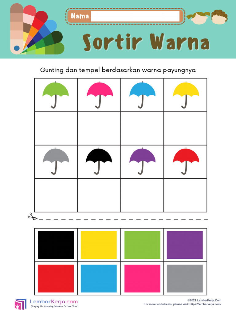 Worksheet - Sortir Warna | PDF