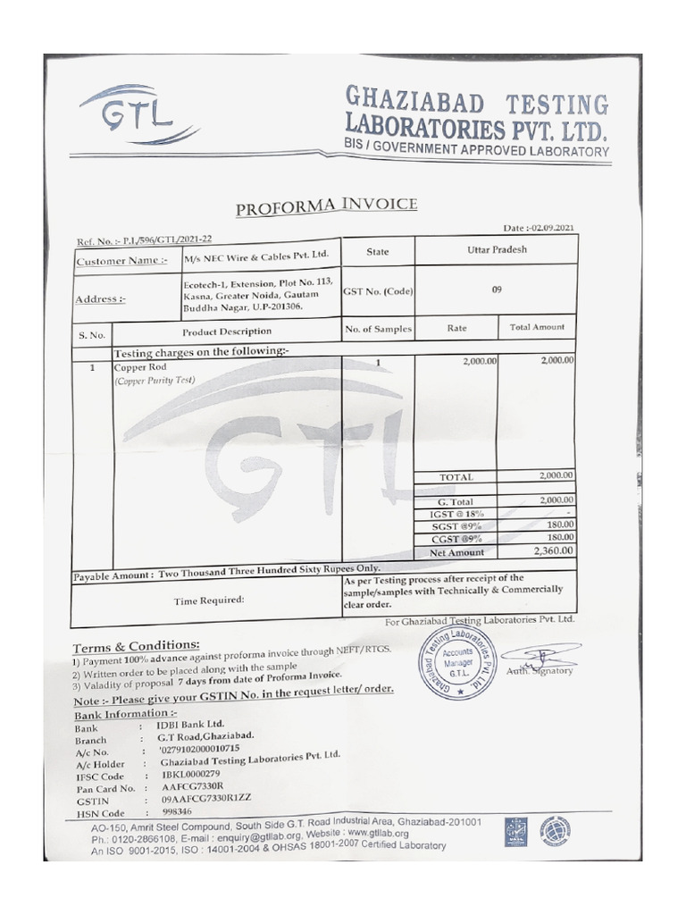 Proforma Invoice | PDF