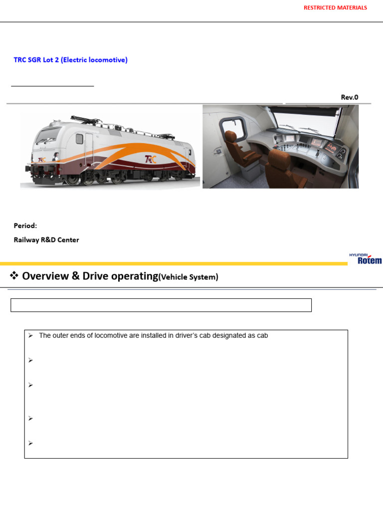 (TRC SGR Lot2) Overview+Drive Operating (Vehicle System) - r0 ...