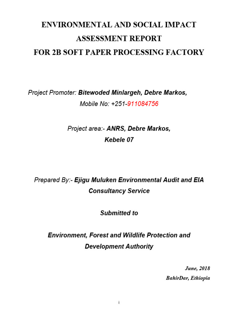2B Tissue Paper Factory | PDF | Environmental Impact Assessment ...