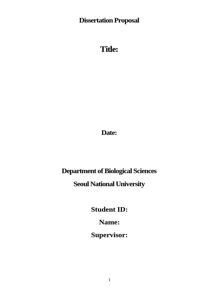 Dissertation Proposal Format | PDF | Thesis | Methodology