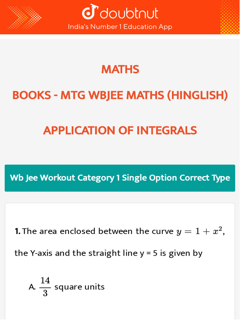 WBJEE Maths: Area Calculations Guide | PDF | Mathematics | Algebraic ...