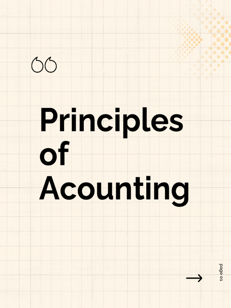 Principles of Accounting | PDF