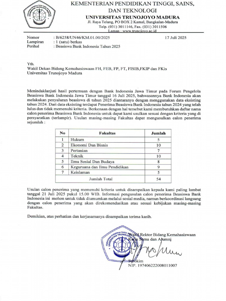 Surat Pengantar Bank Bi 2025 | PDF