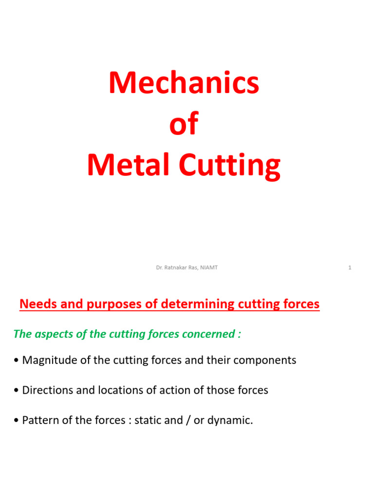 Mechanics of Metal Cutting | PDF | Grinding (Abrasive Cutting) | Force