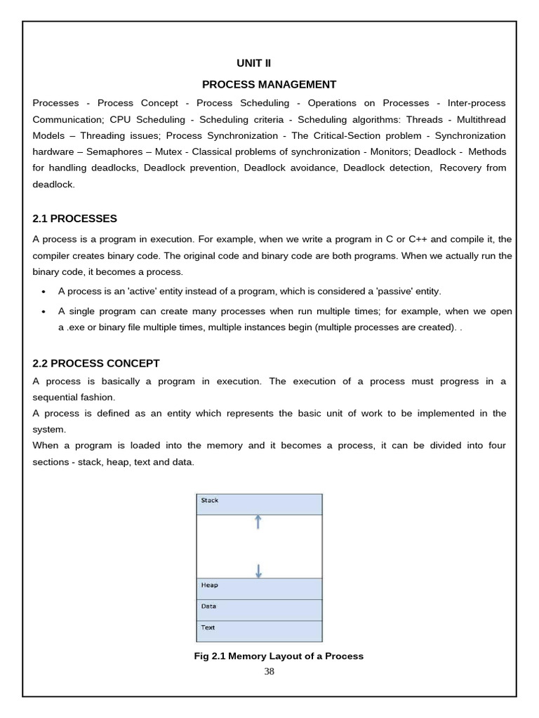 OS UNIT II | PDF | Thread (Computing) | Scheduling (Computing)
