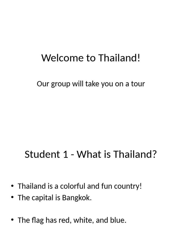 Thailand Presentation Grade4 | PDF