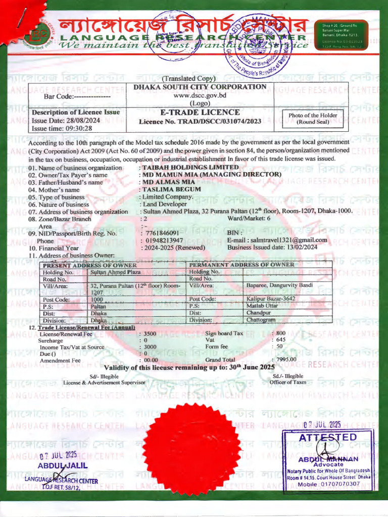 Trade Licence | PDF