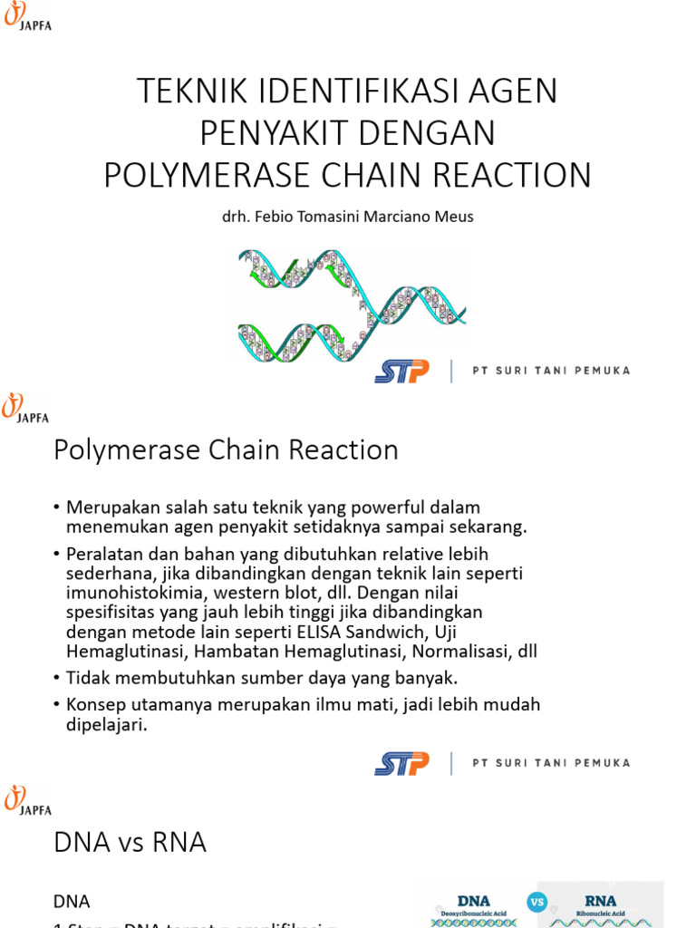 Teknik Identifikasi Agen Penyakit Dengan Polymerase Chain Reaction-1 | PDF