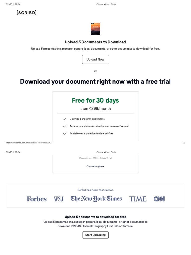 Upload 5 Documents for Free Download | PDF