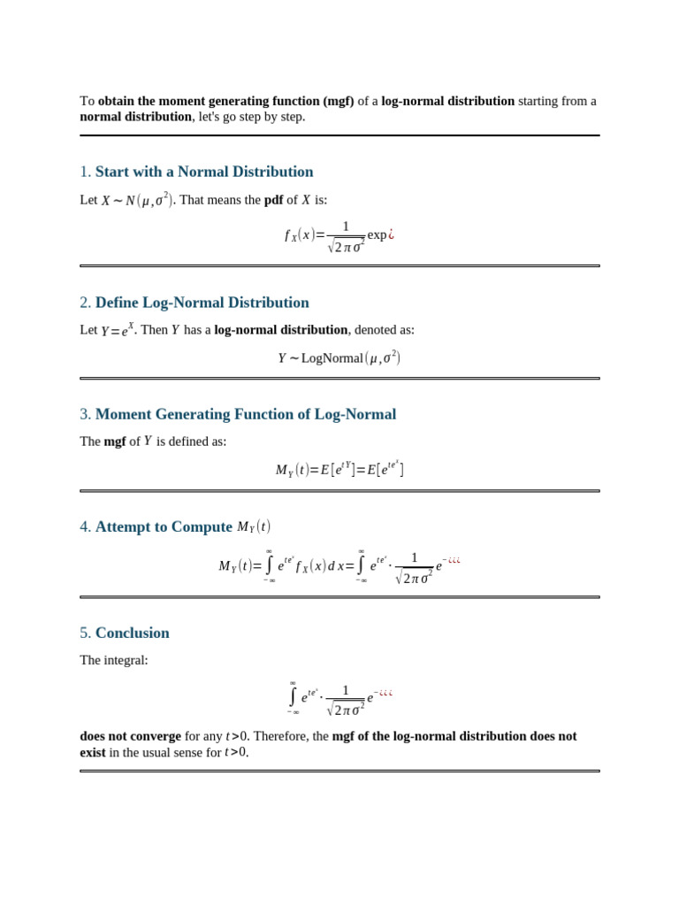 To Obtain The | PDF | Variance | Normal Distribution