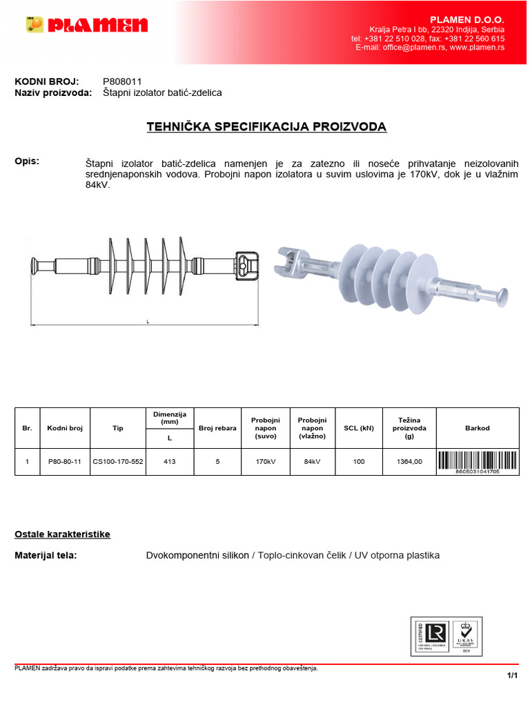 P808011 - Stapni Izolator F Srps M | PDF